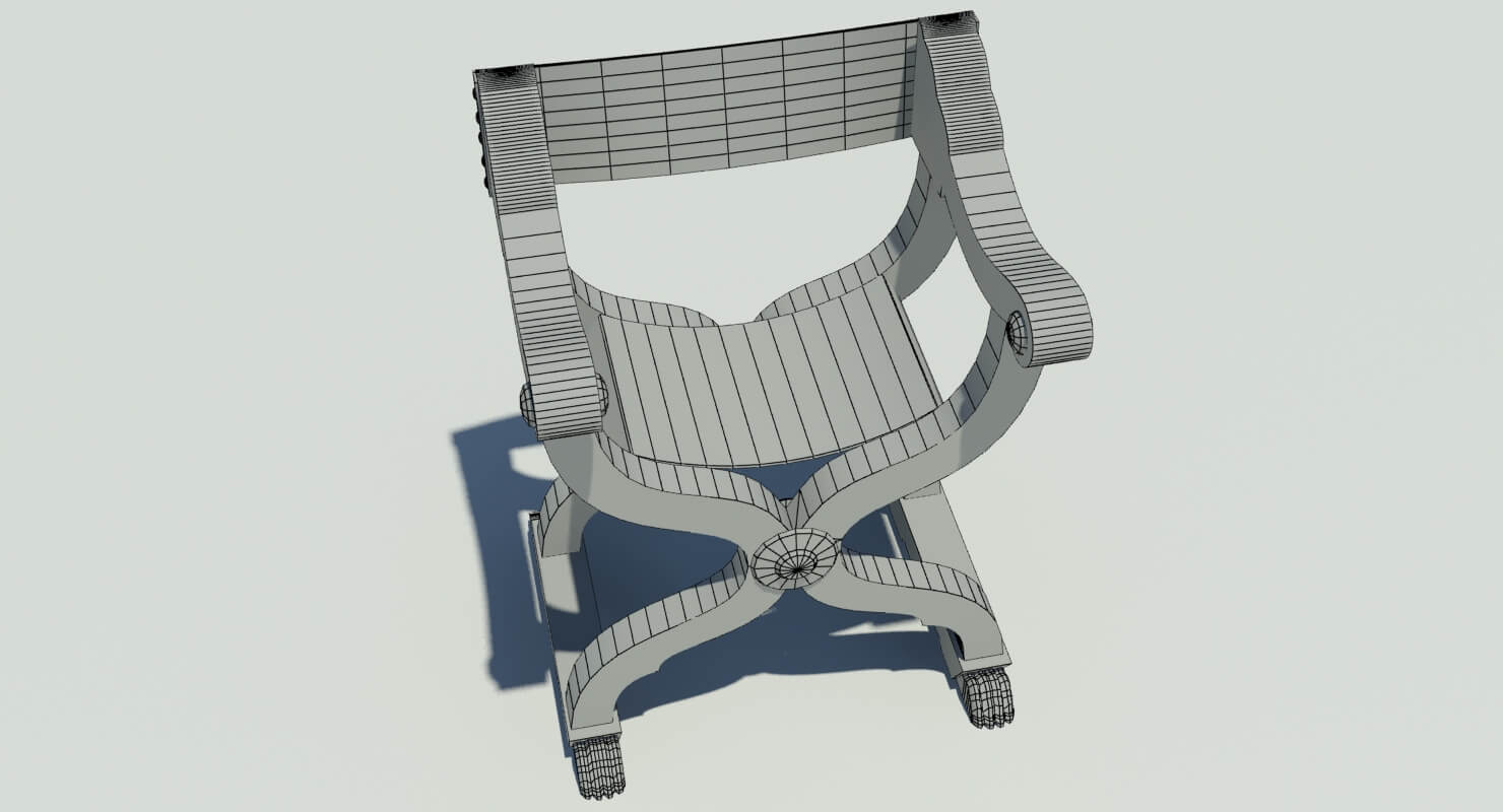 Curule Chair - 3D Model by blackraven37