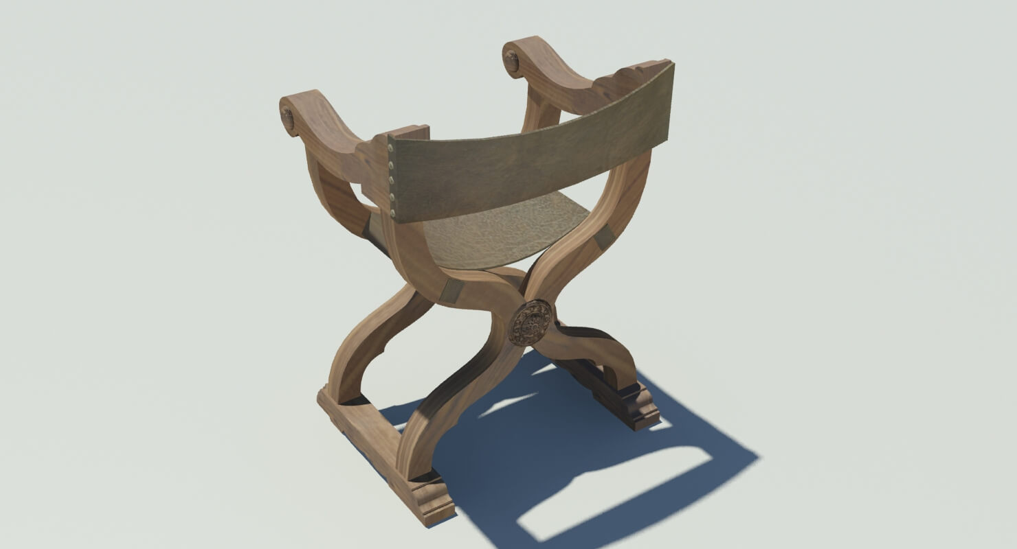 Curule Chair - 3D Model by blackraven37