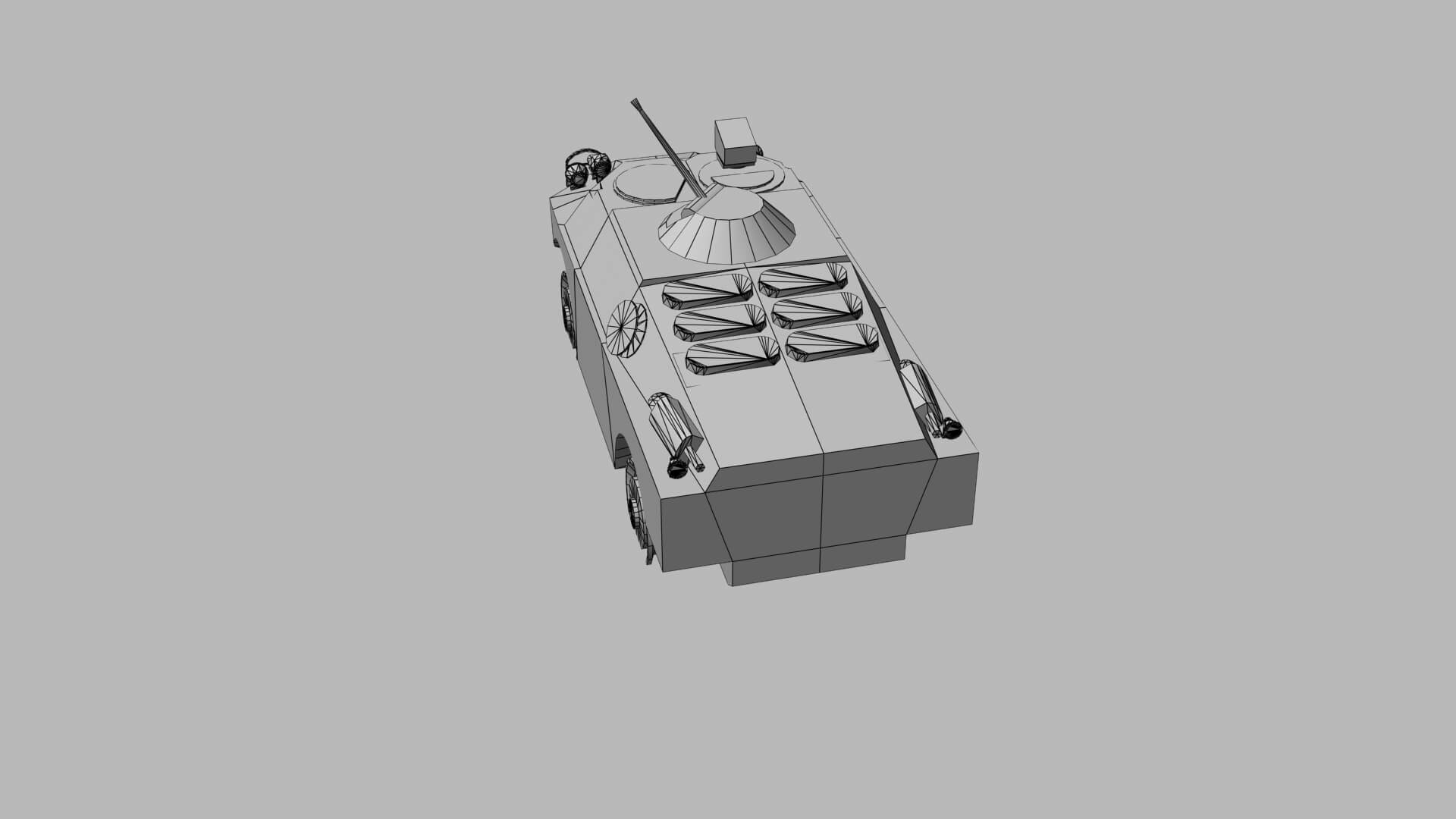 Destroyed Low Poly BRDM-2 3D Model by blackraven37
