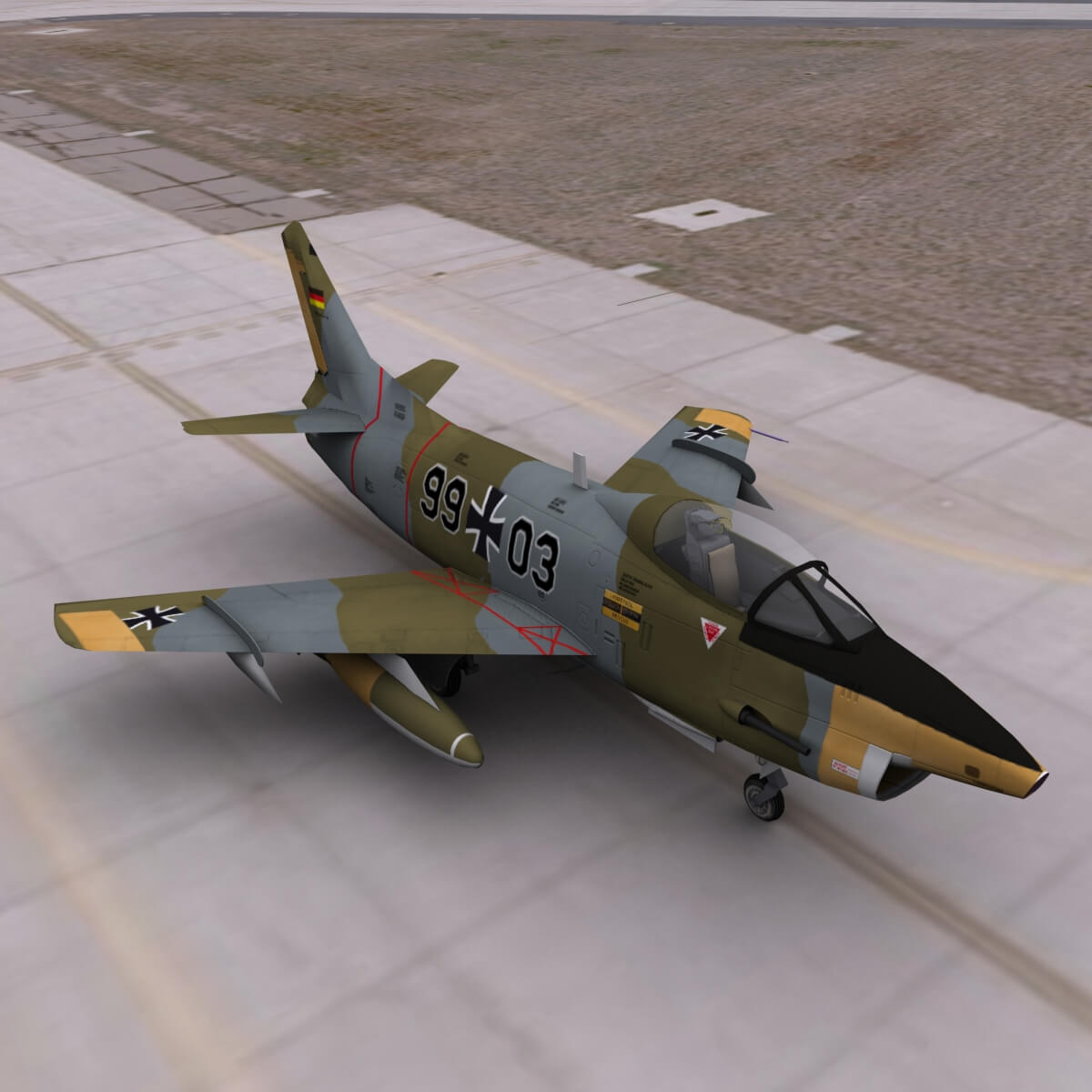 Fiat G91 R2 Luftwaffe - 3D Model by blackraven37