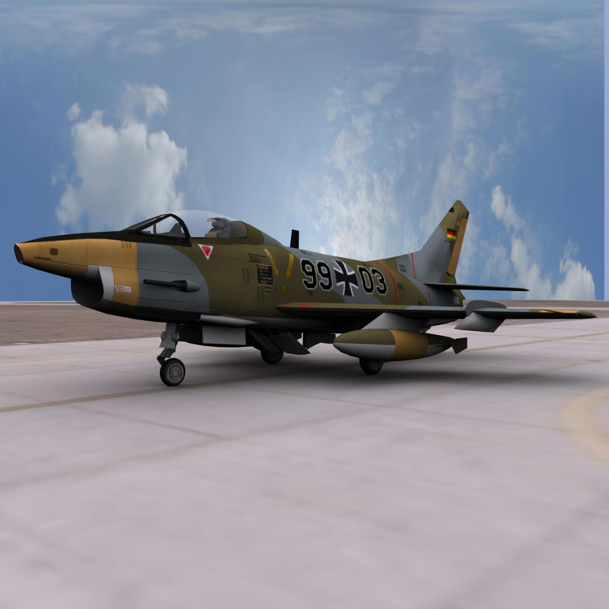 Fiat G91 R2 Luftwaffe - 3D Model by blackraven37
