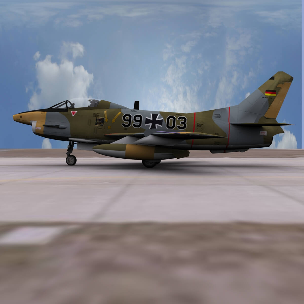Fiat G91 R2 Luftwaffe - 3D Model by blackraven37