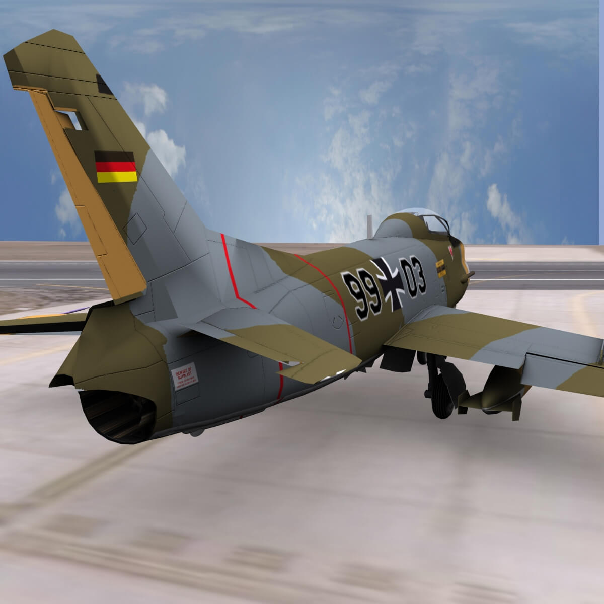 Fiat G91 R2 Luftwaffe - 3D Model by blackraven37