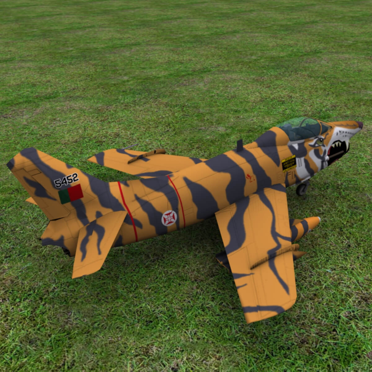 Fiat G91 R2 Tigermeet - 3D Model by blackraven37