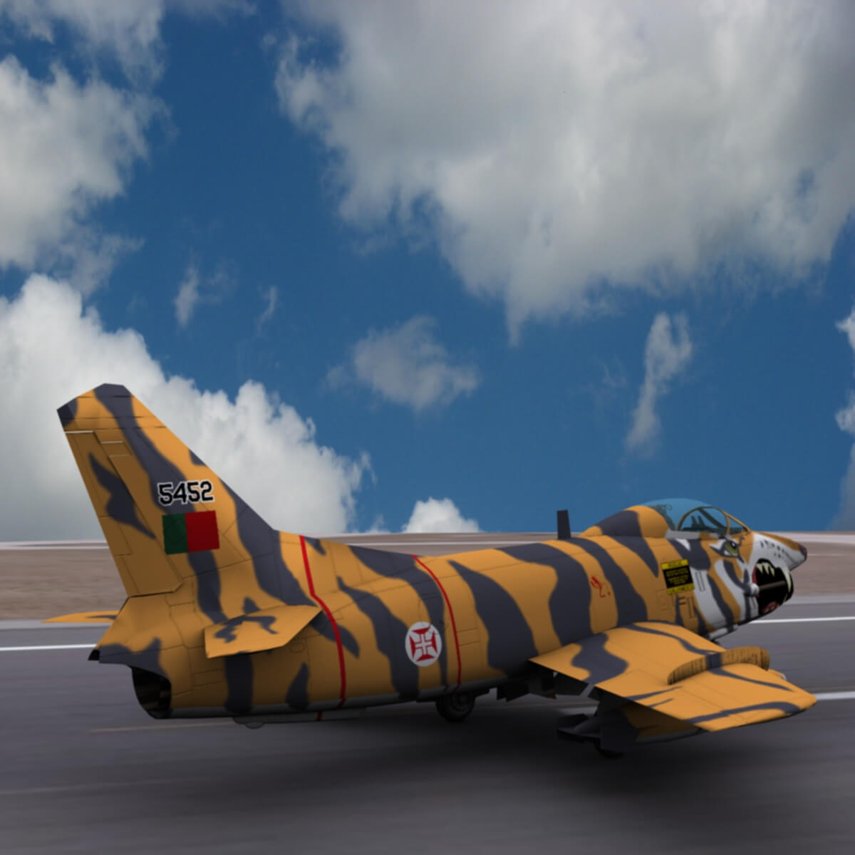 Fiat G91 R2 Tigermeet - 3D Model by blackraven37