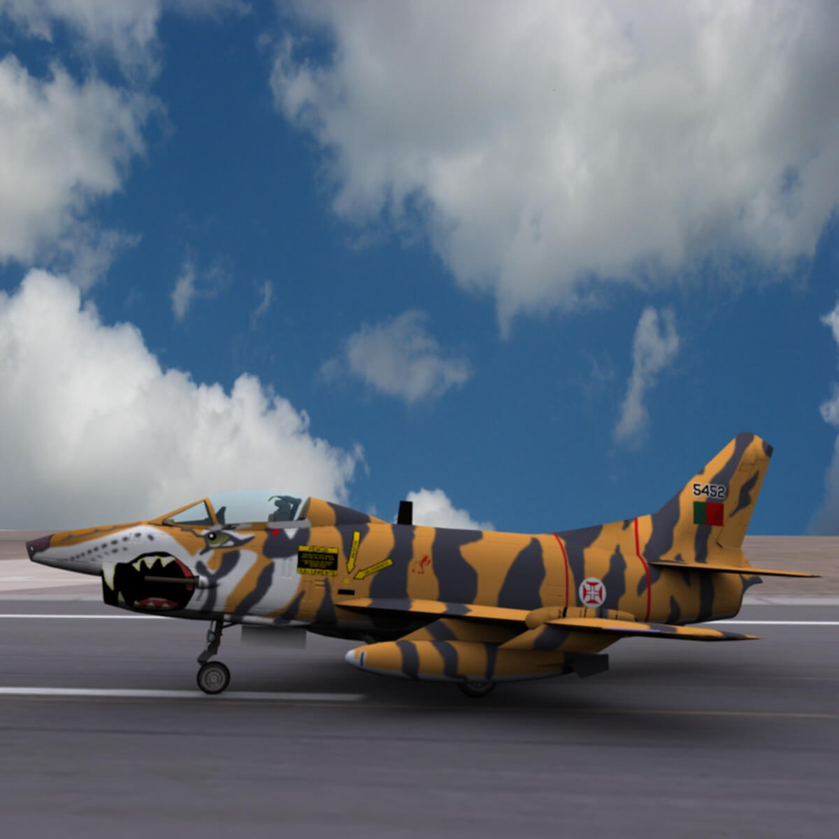 Fiat G91 R2 Tigermeet - 3D Model by blackraven37