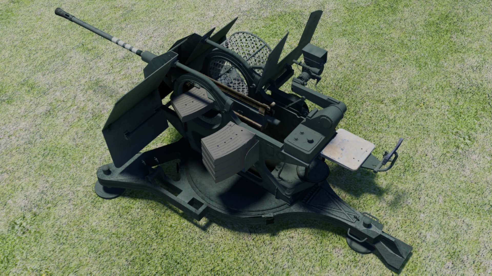 Flak 38 Stationary Gray - 3D Model by blackraven37