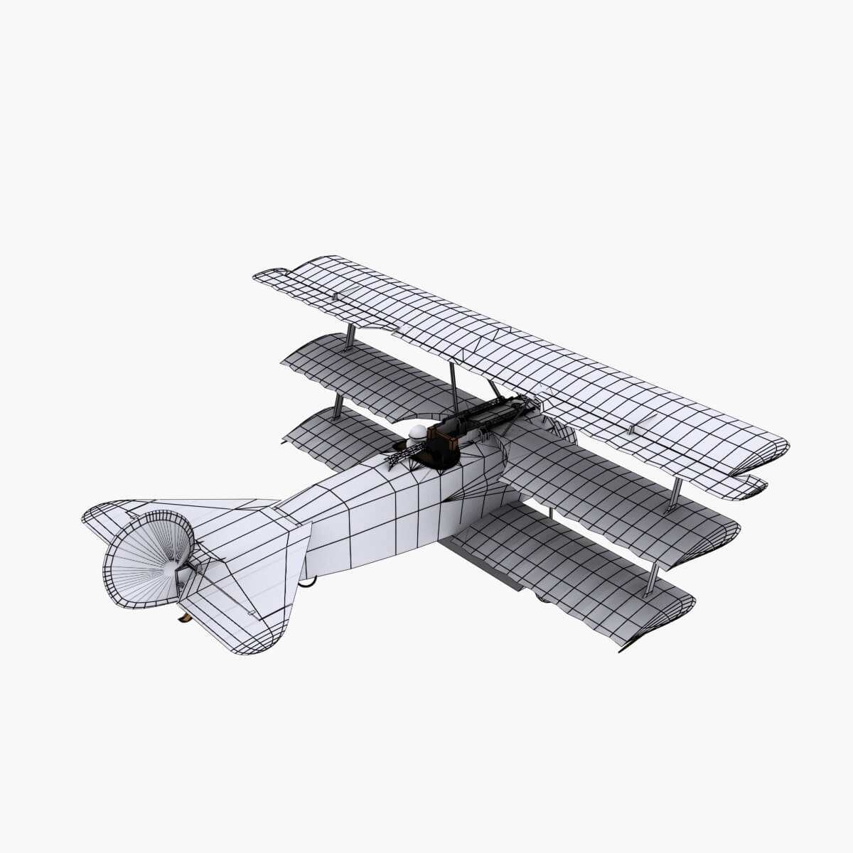 Fokker DR1 Voss - 3D Model by blackraven37