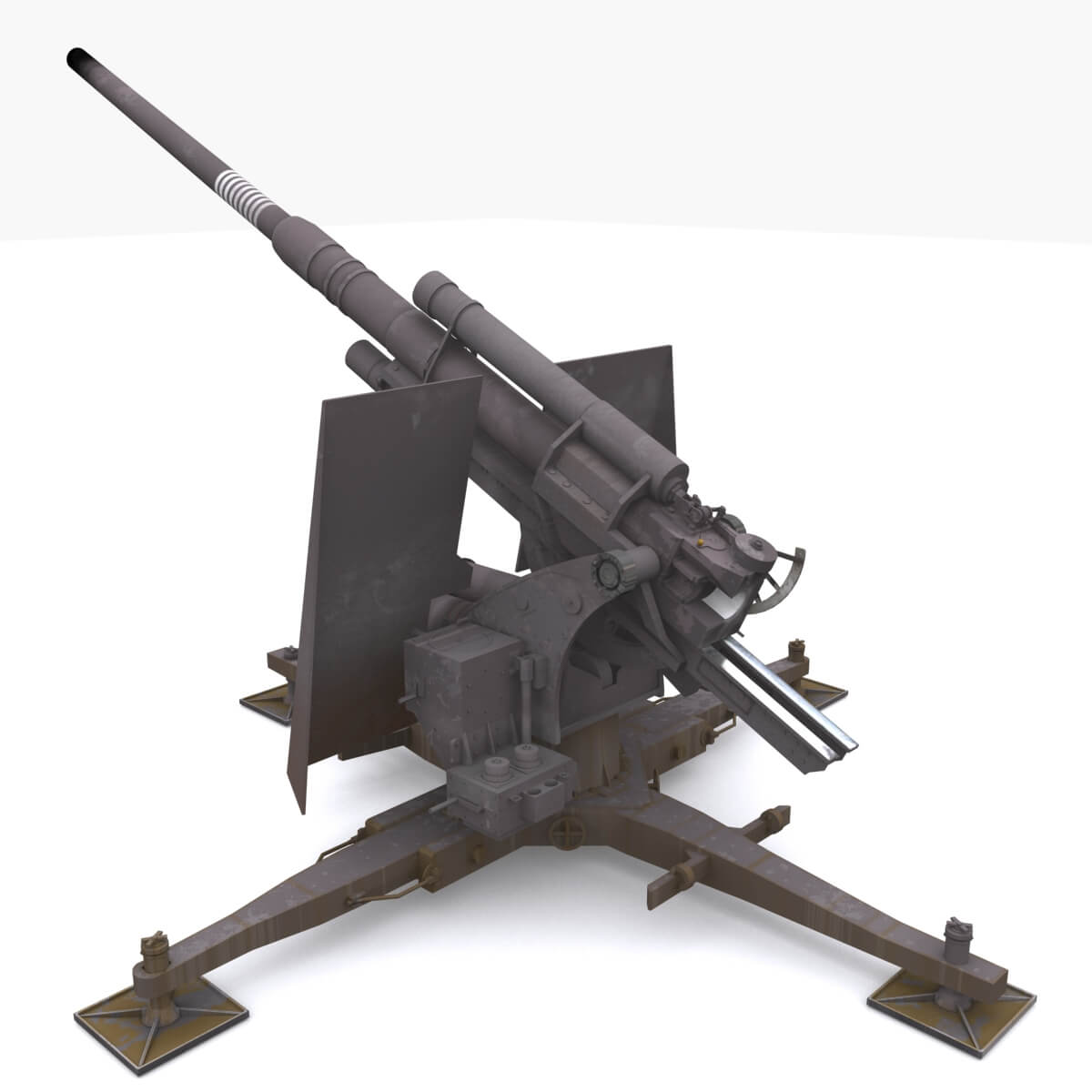 German 88 Flak Gun - 3D Model by blackraven37