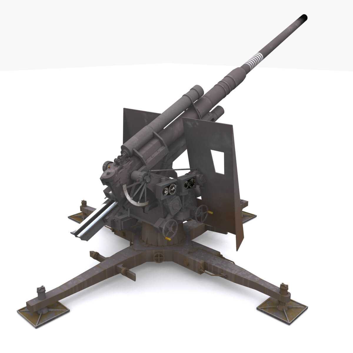 German 88 Flak Gun - 3D Model by blackraven37