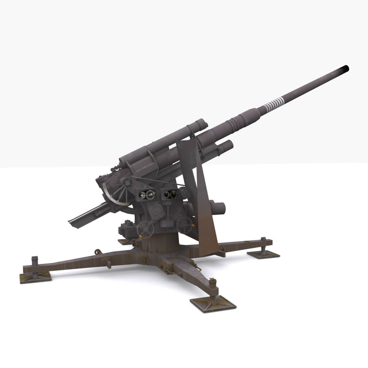 German 88 Flak Gun - 3D Model by blackraven37