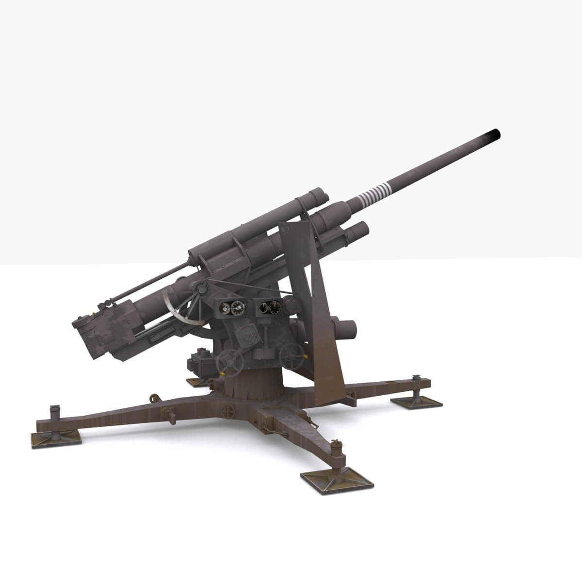 German 88 Flak Gun - 3D Model by blackraven37