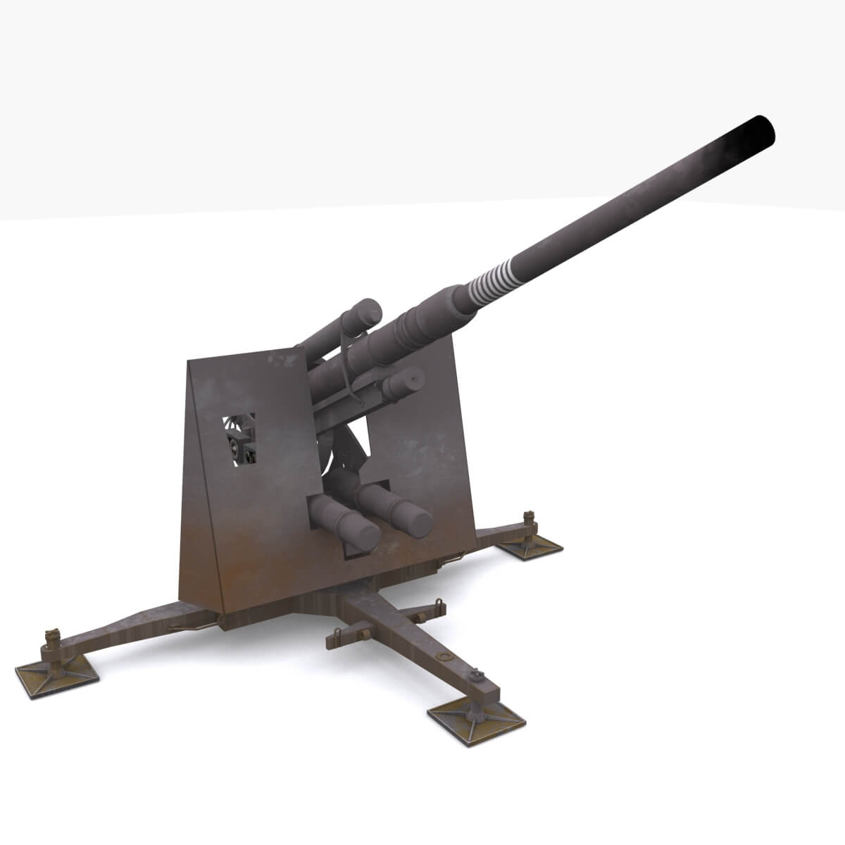 German 88 Flak Gun - 3D Model by blackraven37