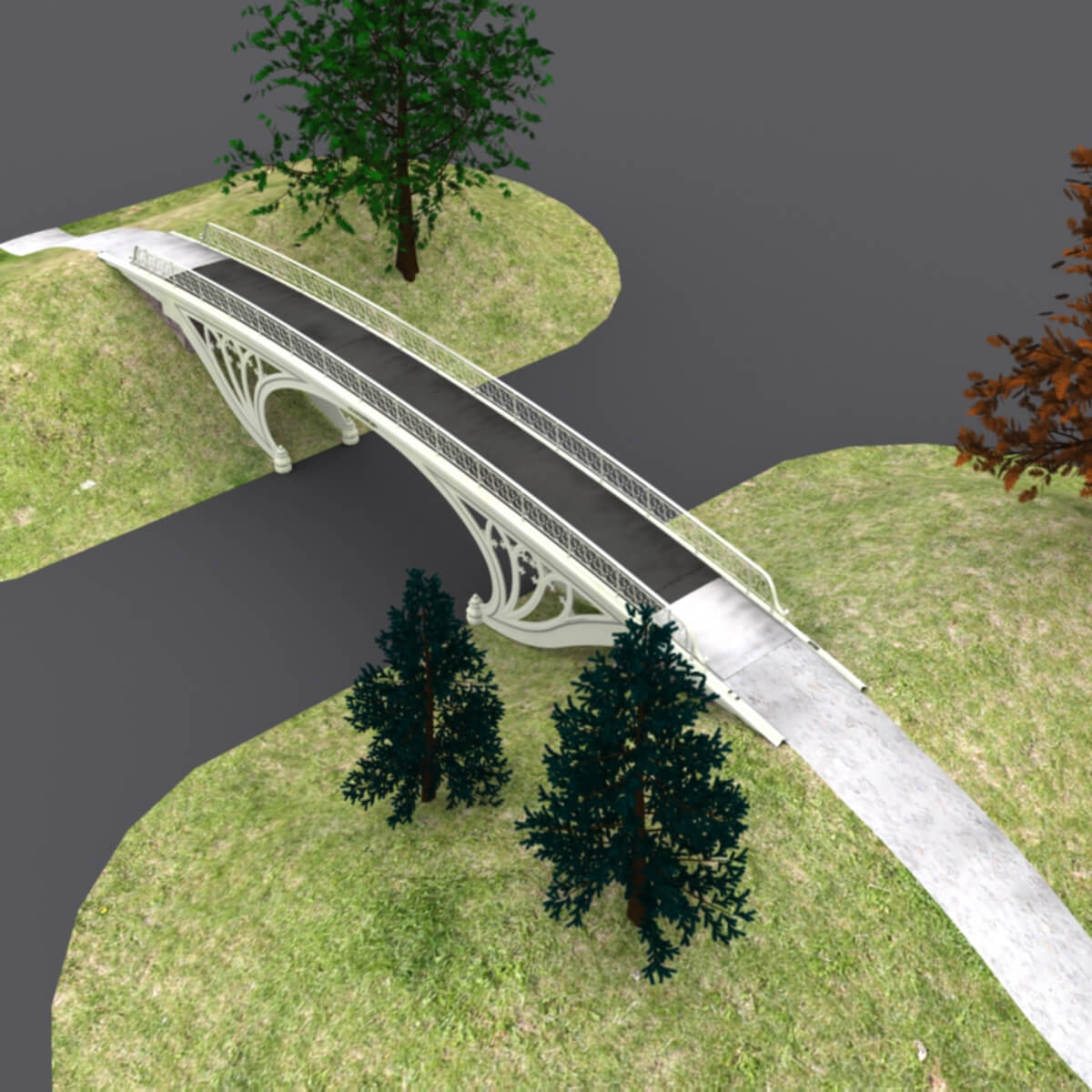 Gothic Bridge - 3D Model by blackraven37