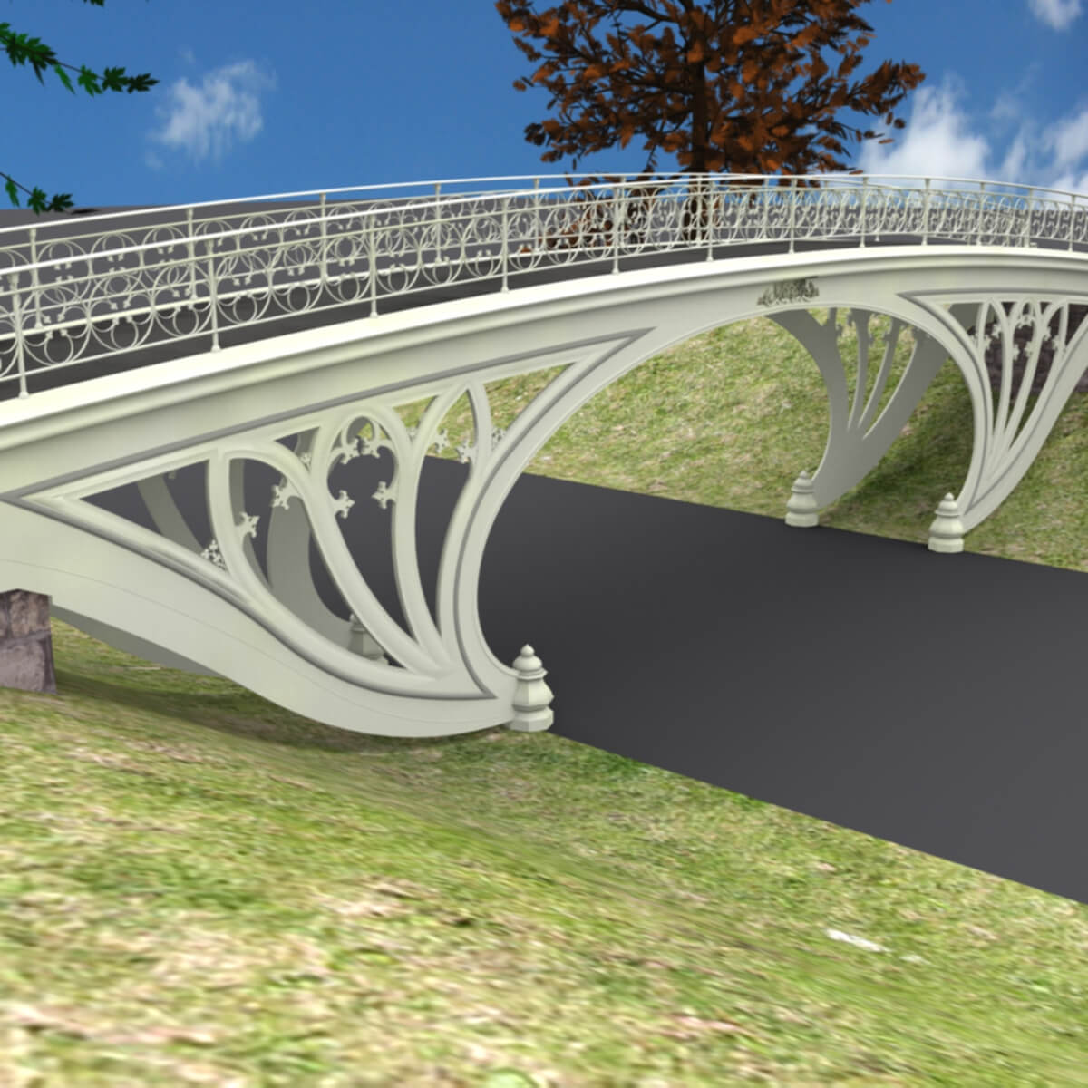 Gothic Bridge - 3D Model by blackraven37