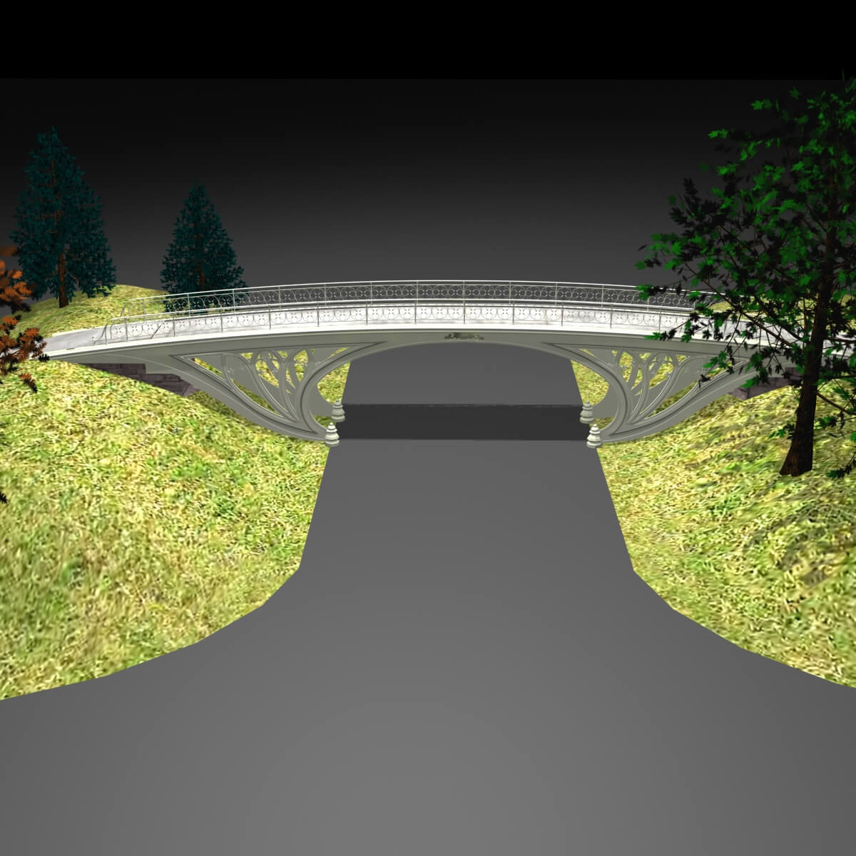 Gothic Bridge - 3D Model by blackraven37