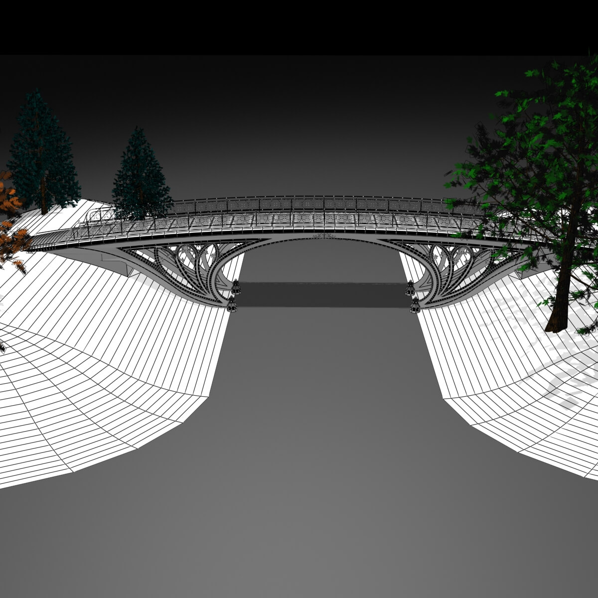 Gothic Bridge - 3D Model by blackraven37