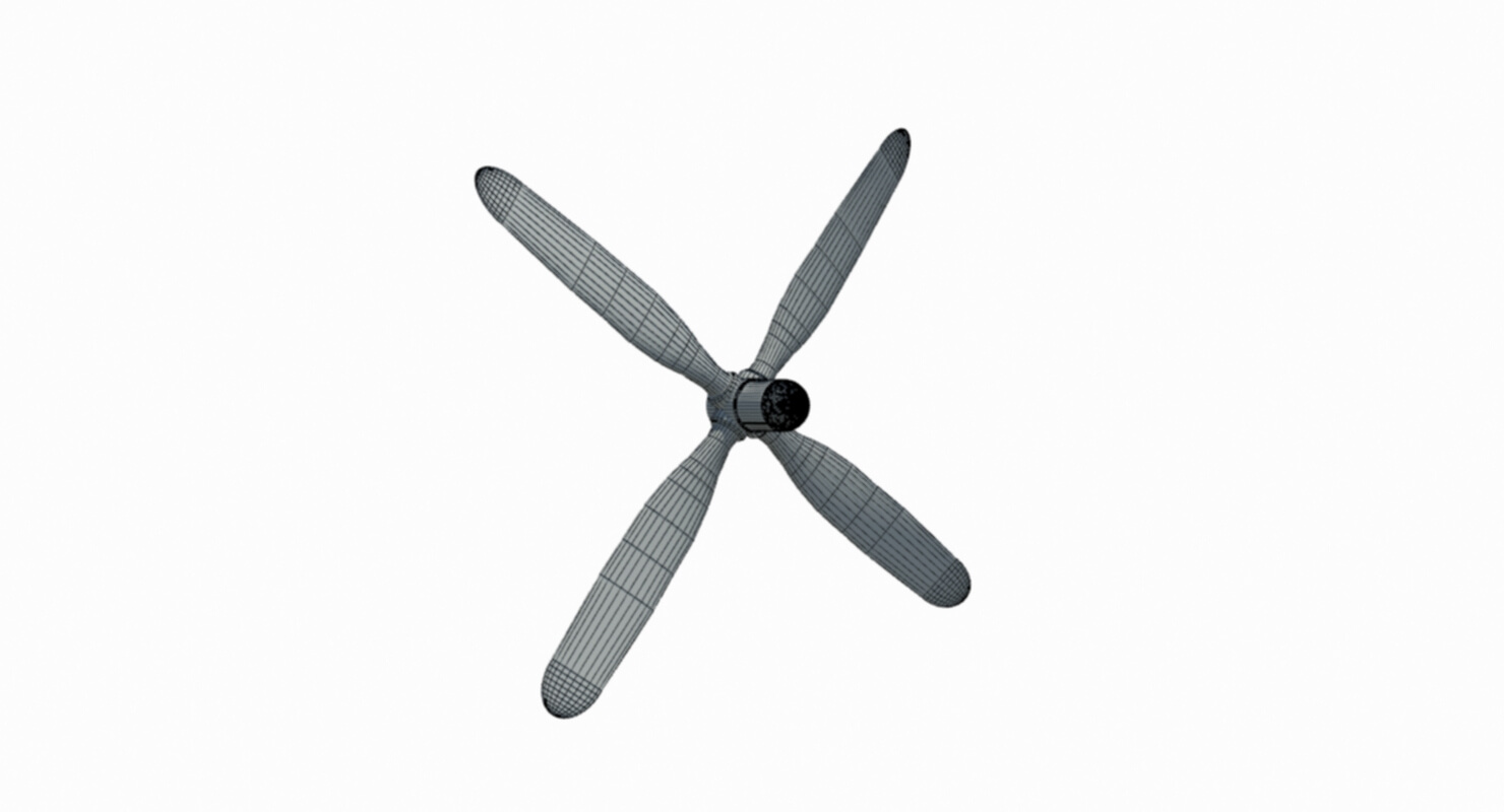 Hamilton Standard 4 Bladed Prop - 3D Model by blackraven37