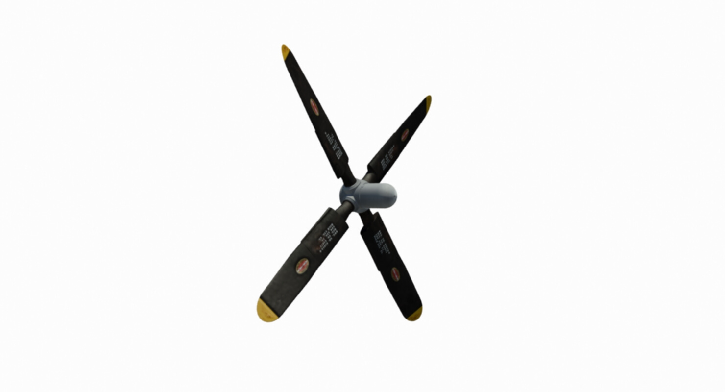 Hamilton Standard 4 Bladed Prop - 3D Model by blackraven37