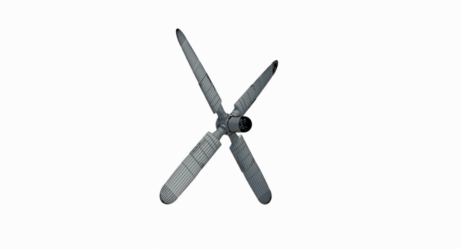 Hamilton Standard 4 Bladed Prop - 3D Model by blackraven37