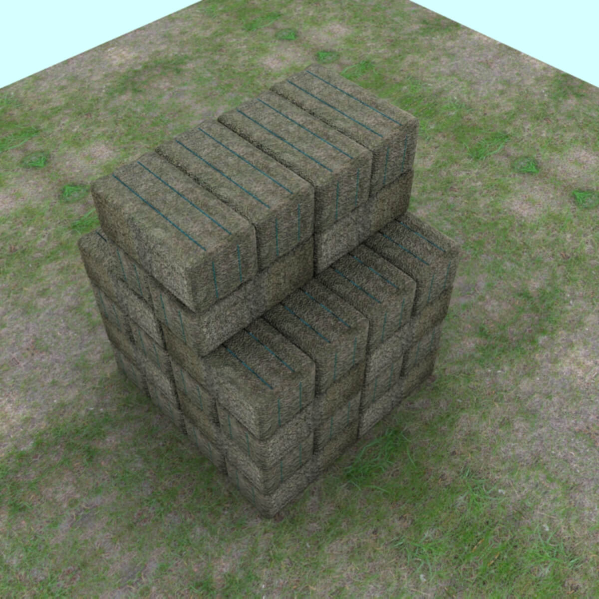 Low Poly Hay Stack - 3D Model by blackraven37