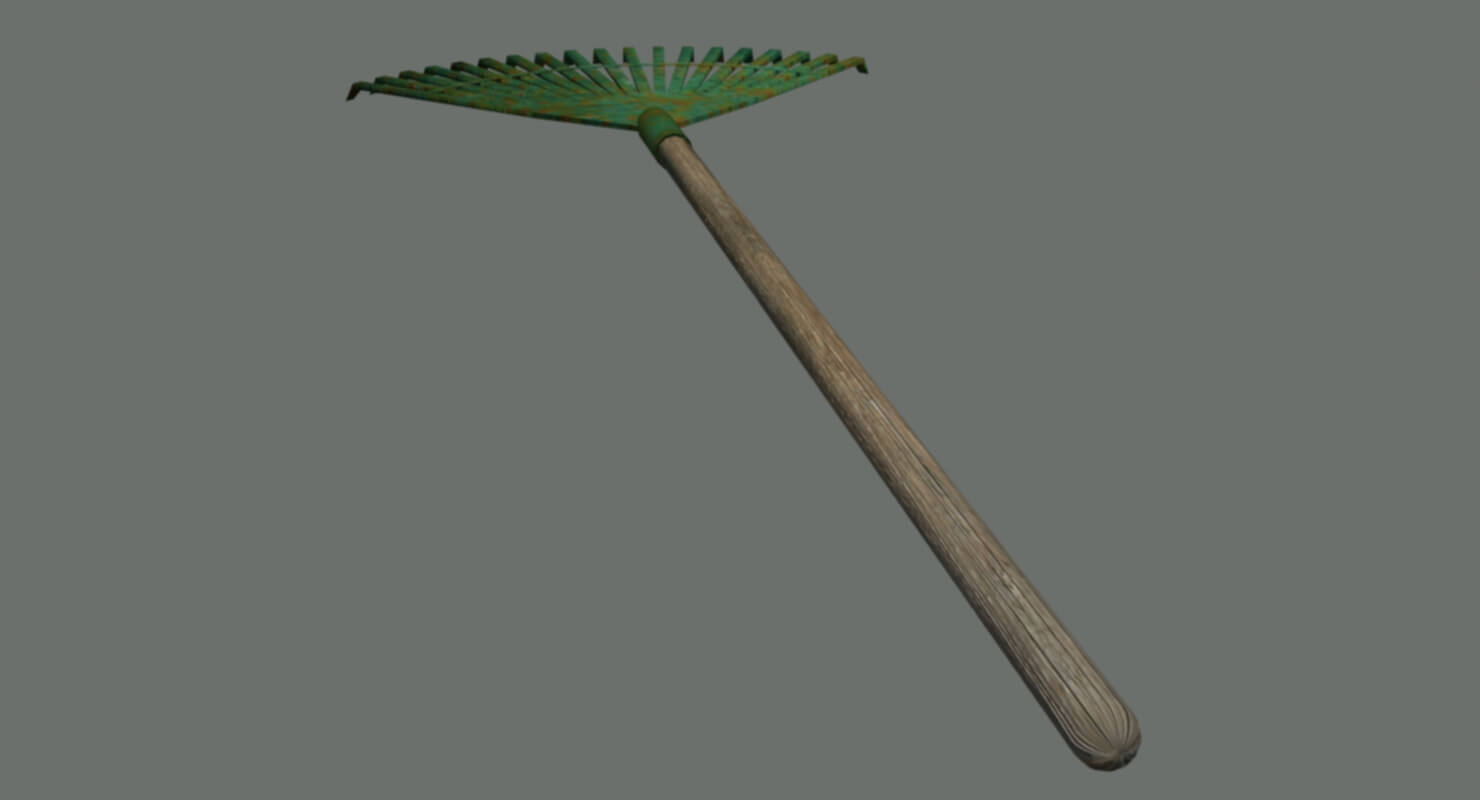 Low Poly Leaf Rake - 3D Model by blackraven37