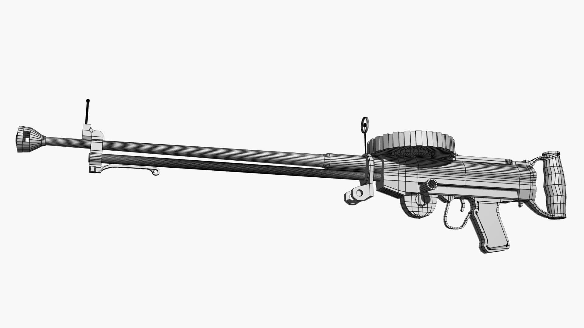 Lewis Machine Gun - 3D Model by blackraven37