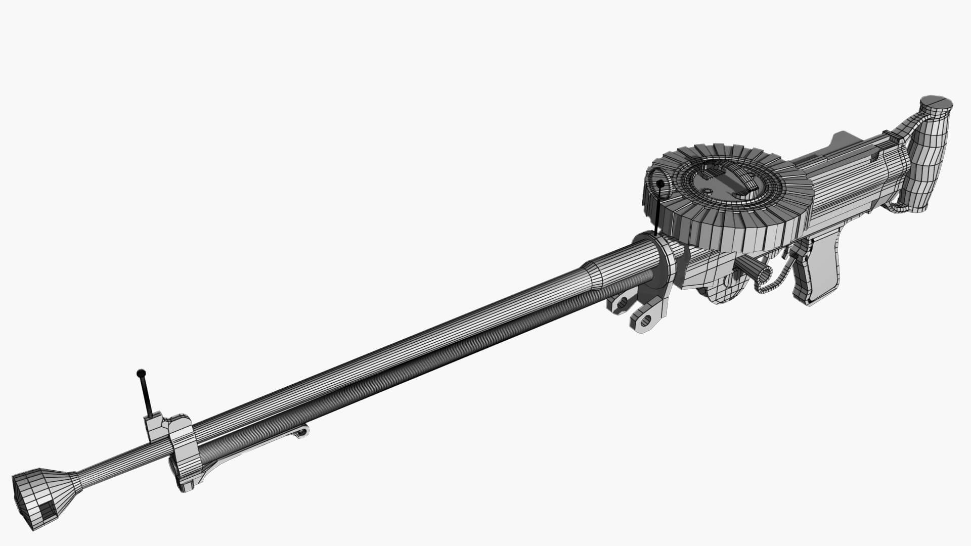 Lewis Machine Gun - 3D Model by blackraven37