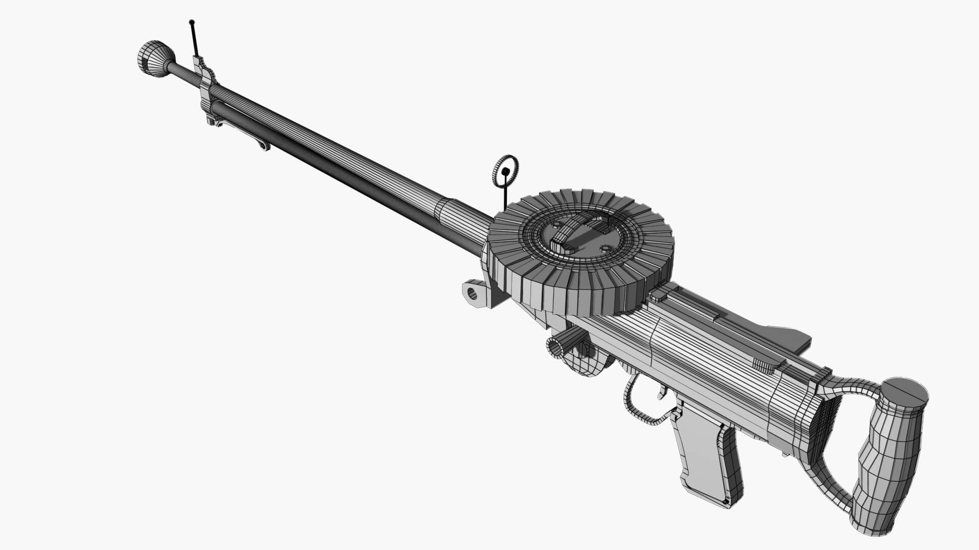 Lewis Machine Gun - 3D Model by blackraven37
