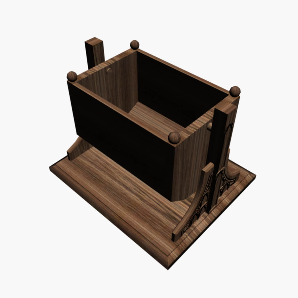Low Poly 15th Century Baby Cradle - 3D Model by blackraven37