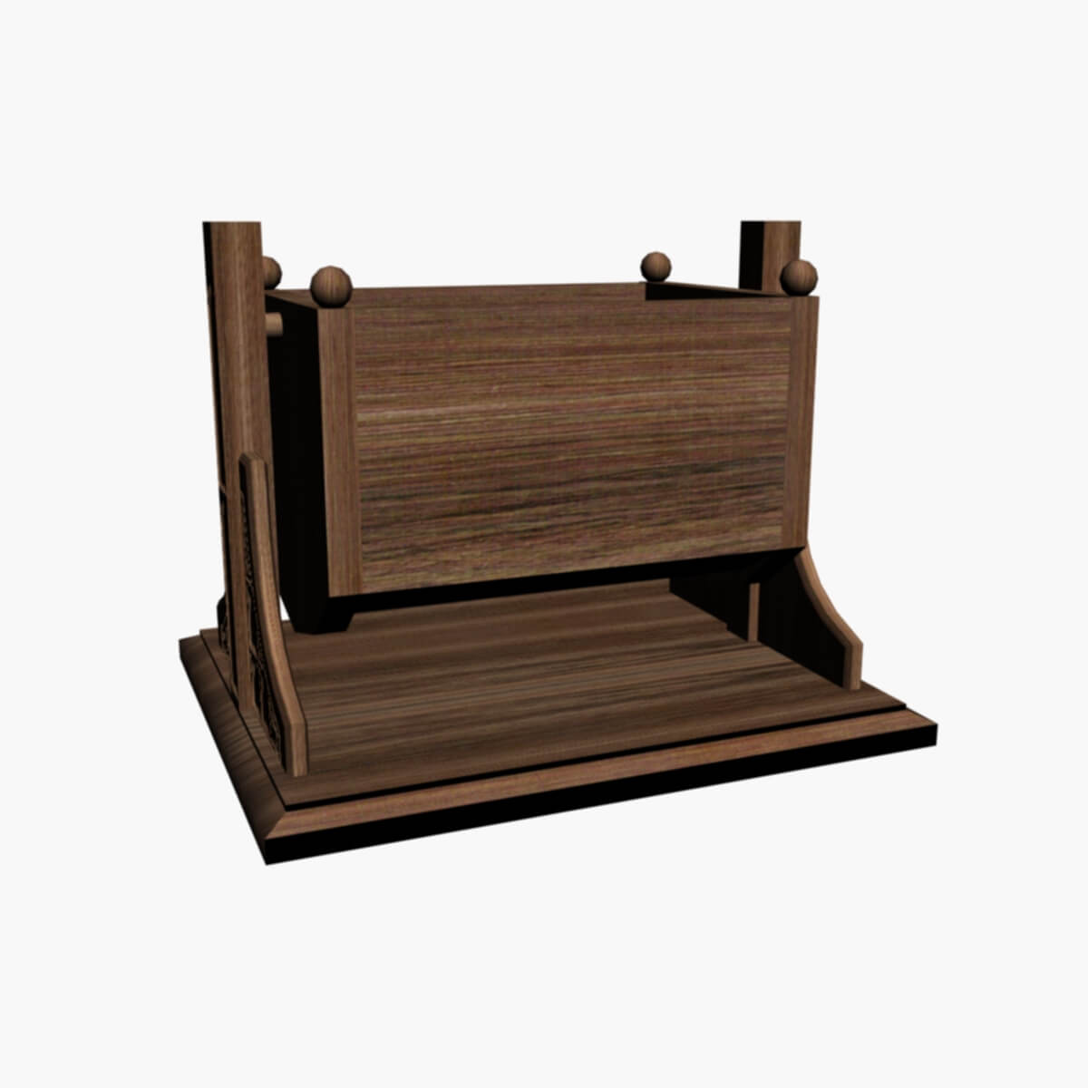 Low Poly 15th Century Baby Cradle - 3D Model by blackraven37