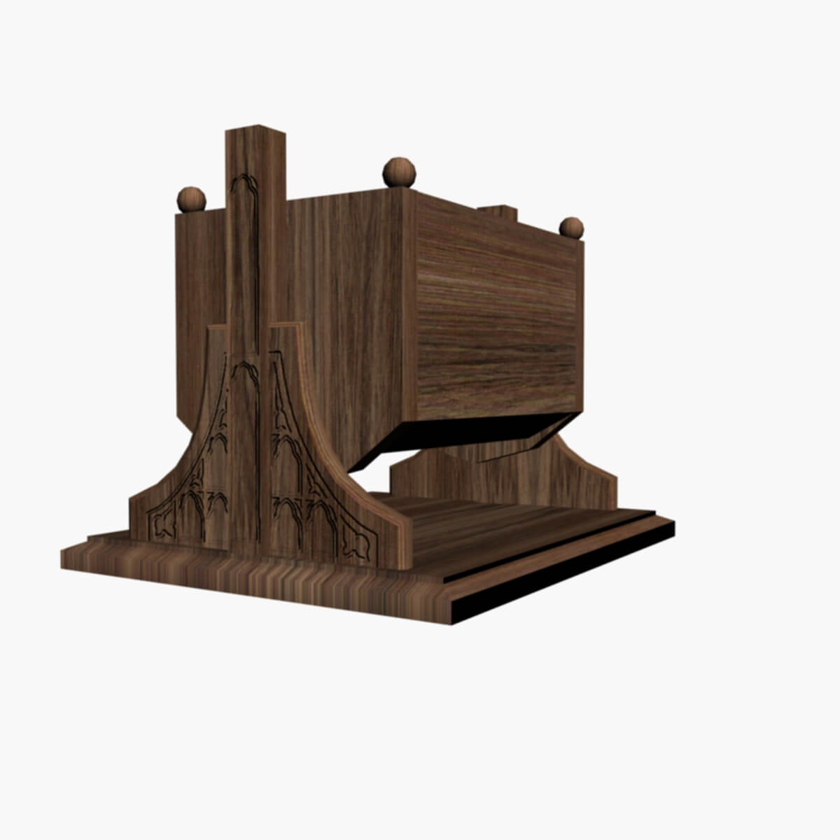 Low Poly 15th Century Baby Cradle - 3D Model by blackraven37