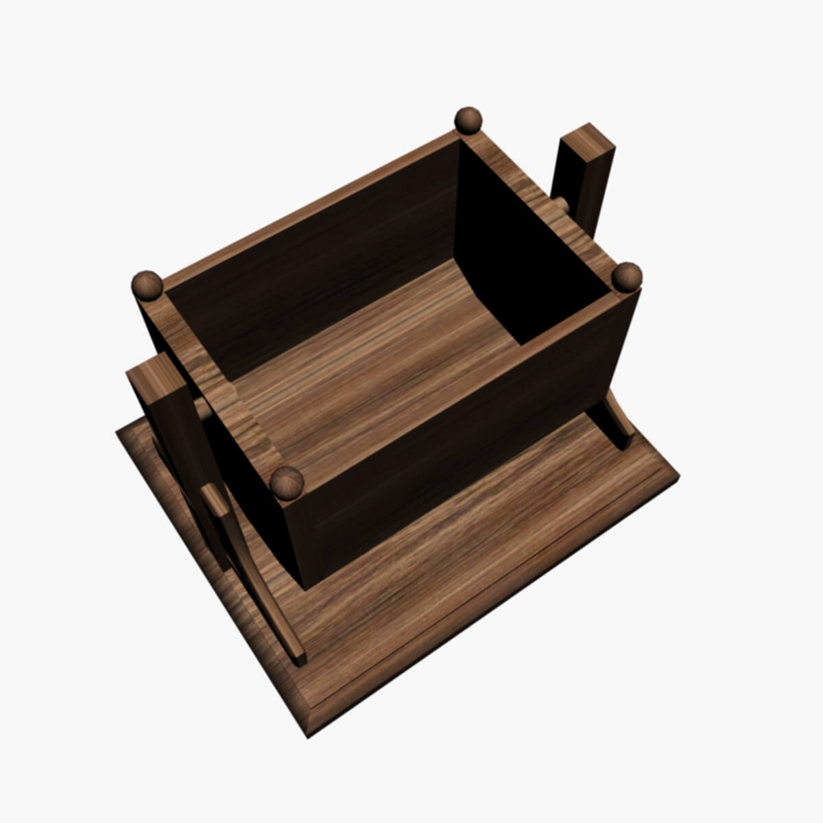 Low Poly 15th Century Baby Cradle - 3D Model by blackraven37