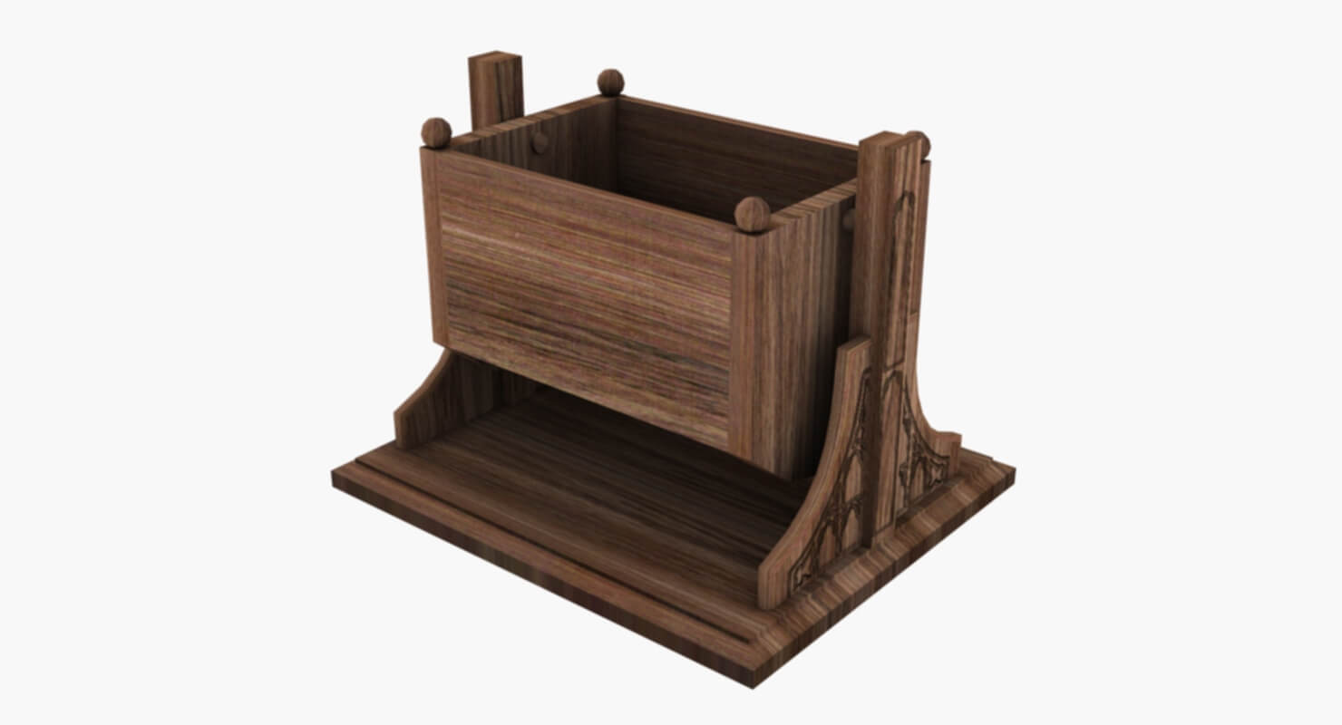 Low Poly 15th Century Baby Cradle - 3D Model by blackraven37
