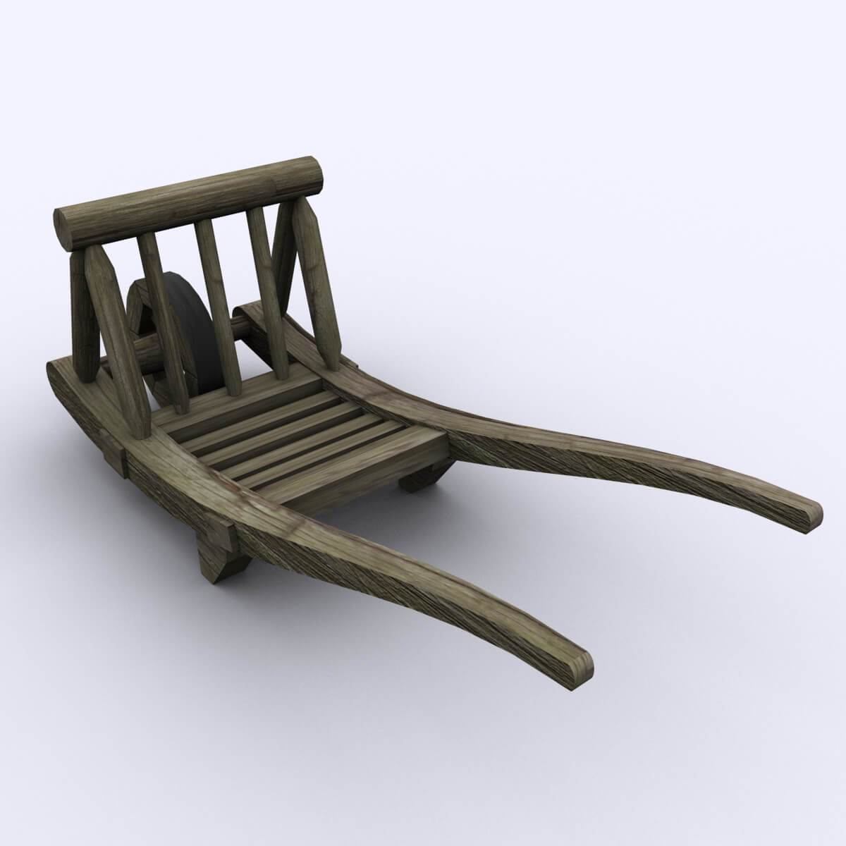 Low Poly 15th Century Wheelbarrow - 3D Model by blackraven37