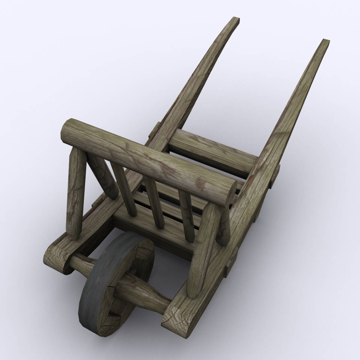 Low Poly 15th Century Wheelbarrow - 3D Model by blackraven37