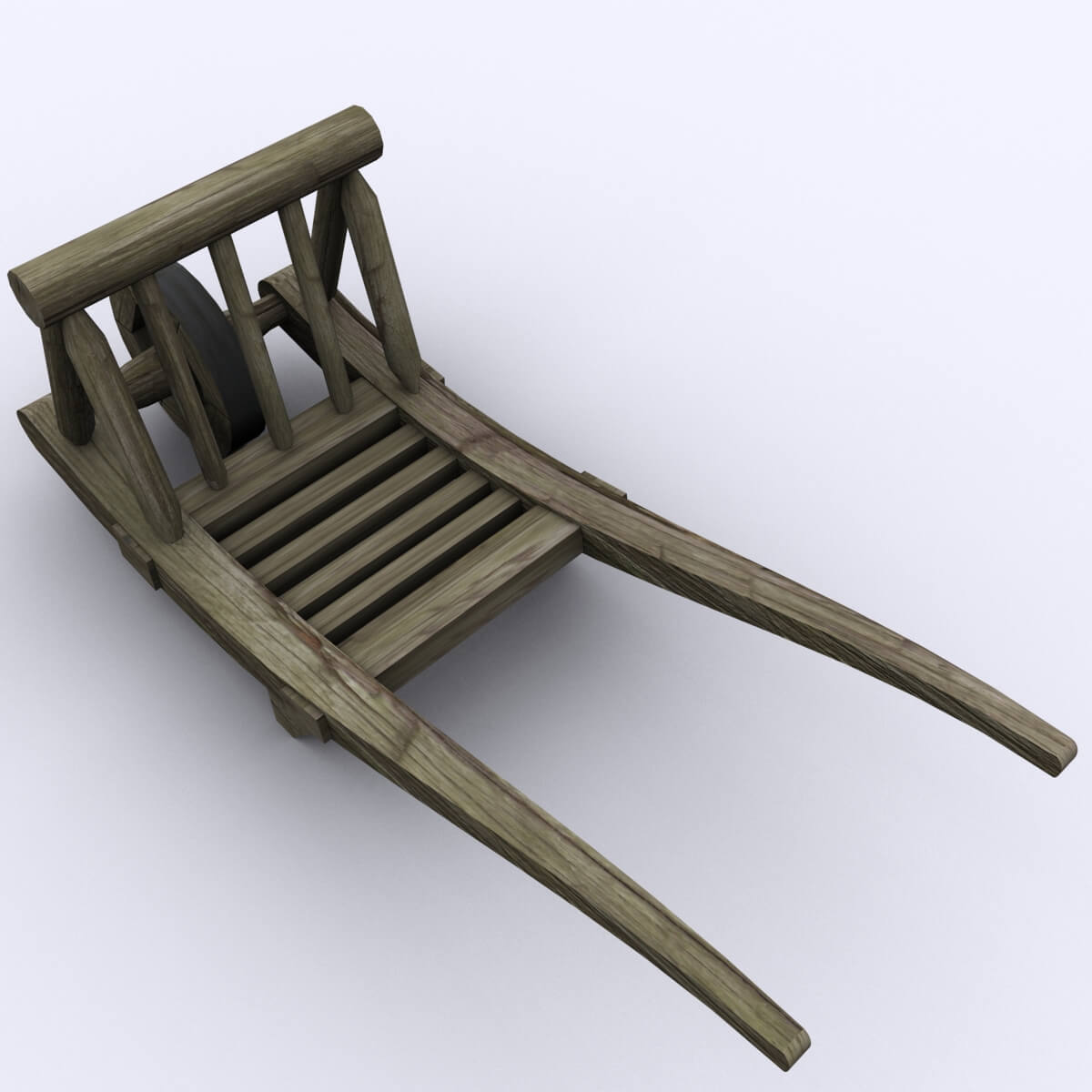 Low Poly 15th Century Wheelbarrow - 3D Model by blackraven37