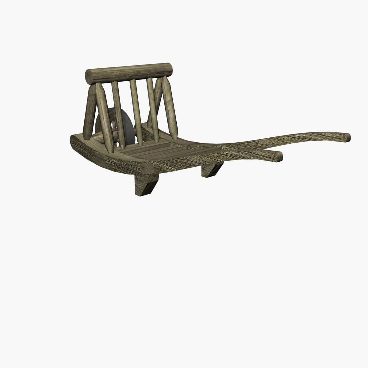 Low Poly 15th Century Wheelbarrow - 3D Model by blackraven37