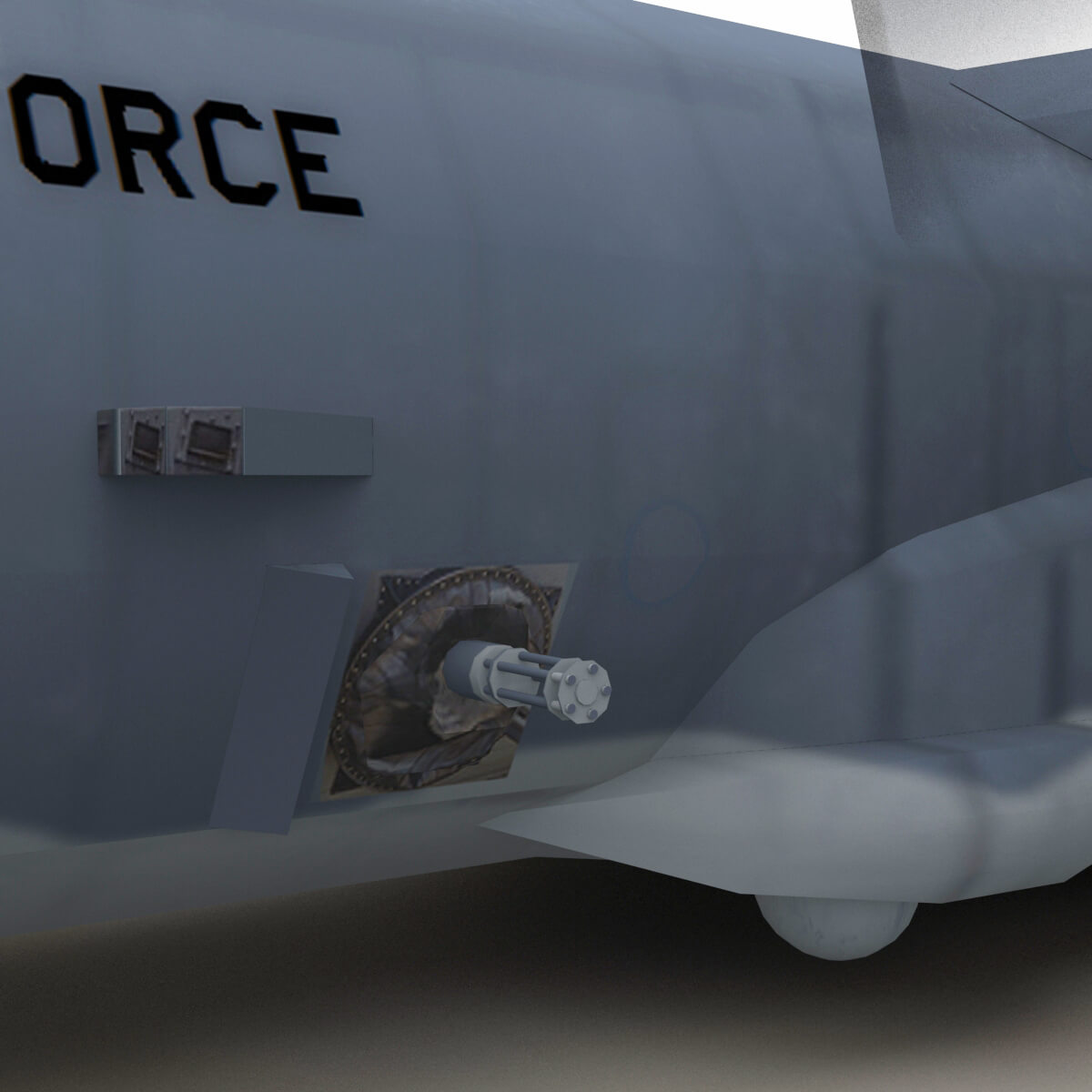 Low Poly AC-130 3D Model by blackraven37