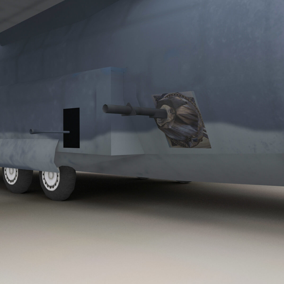 Low Poly AC-130 3D Model by blackraven37