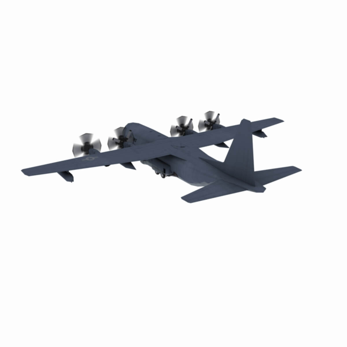 Low Poly AC-130 3D Model by blackraven37