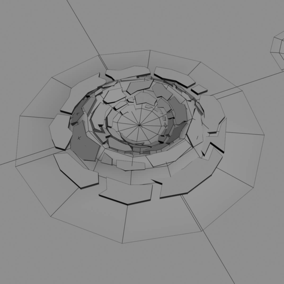 Low Poly Bomb Crater Set 2 - 3D Model by blackraven37