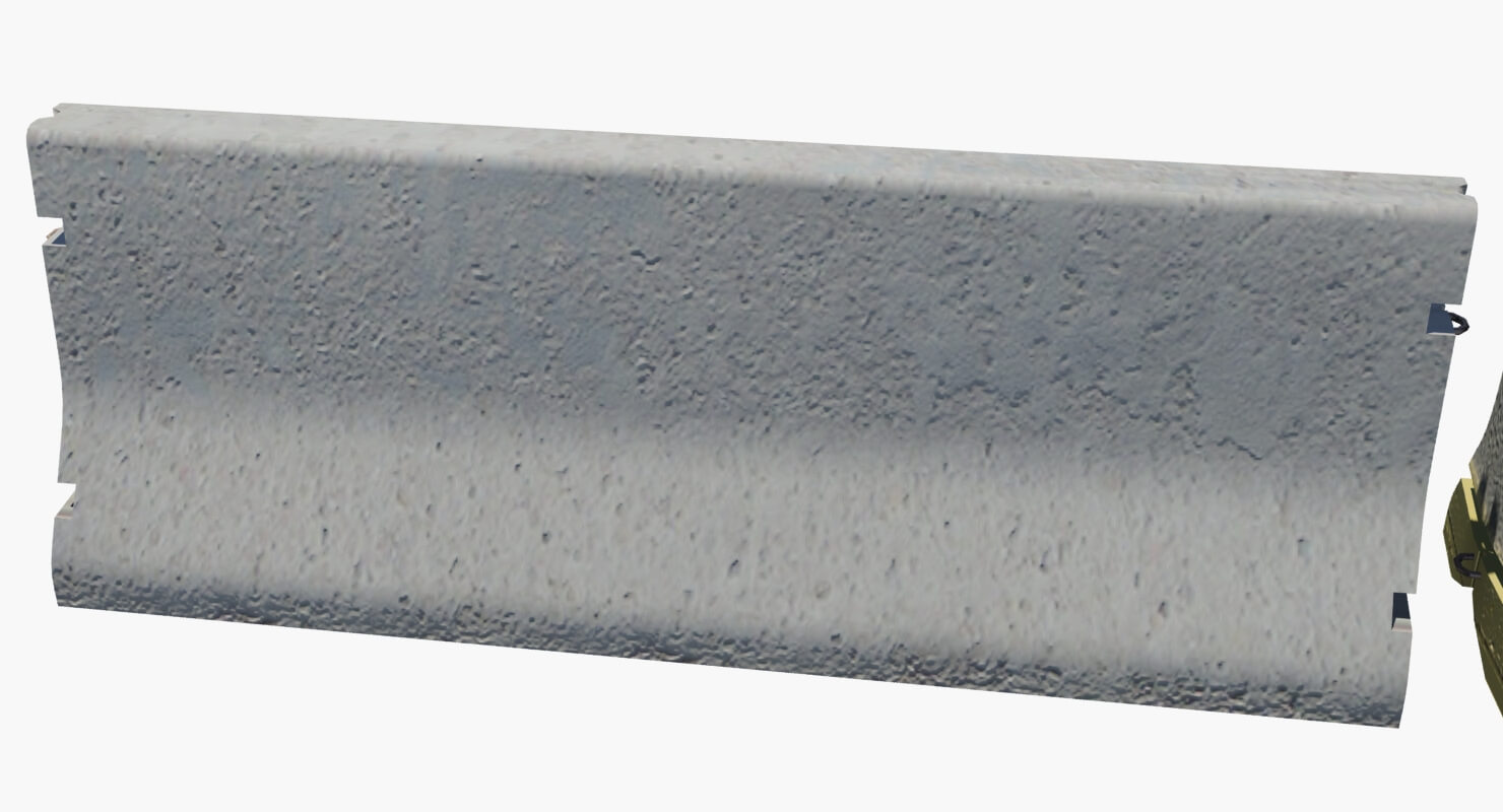 Low Poly Cement Barrier - 3D Model by blackraven37