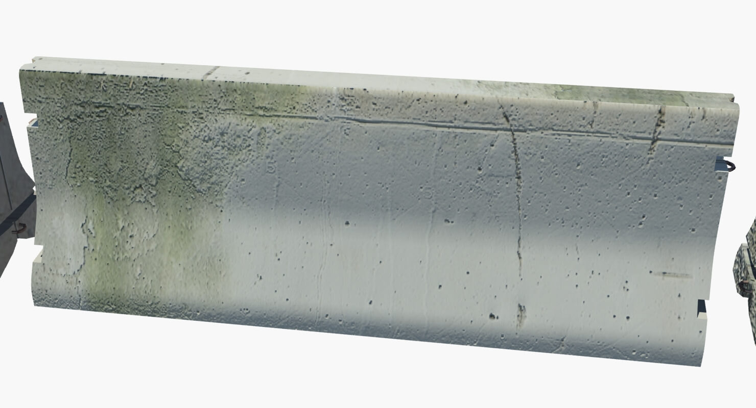 Low Poly Cement Barrier - 3D Model by blackraven37