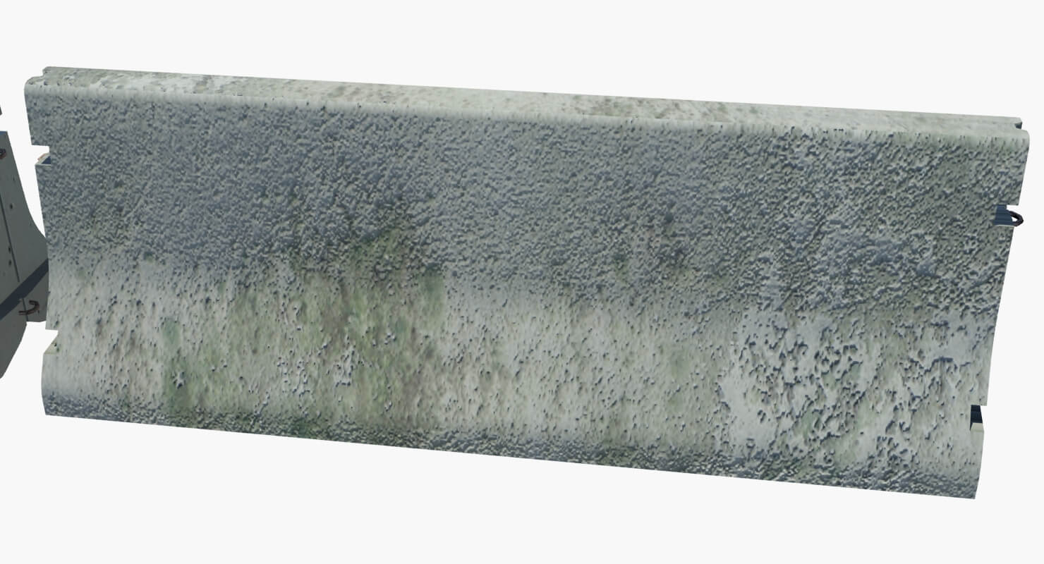 Low Poly Cement Barrier - 3D Model by blackraven37