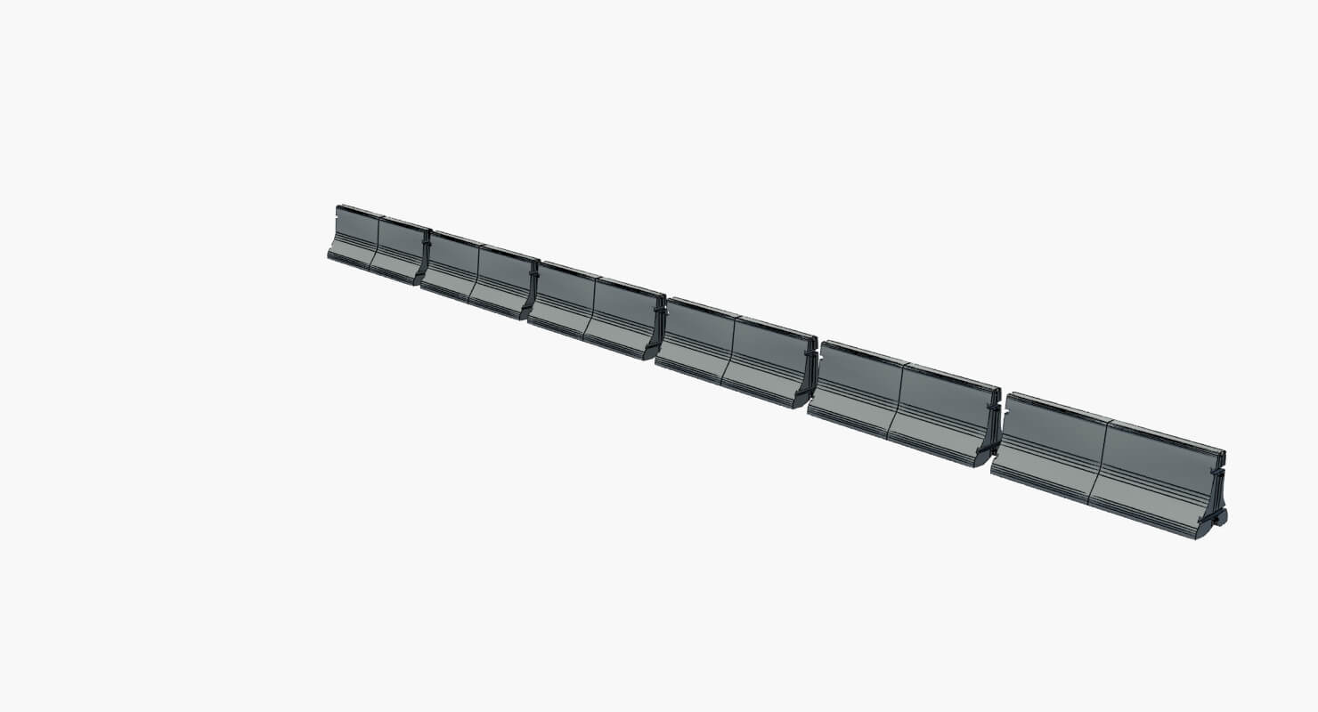 Low Poly Cement Barrier - 3D Model by blackraven37