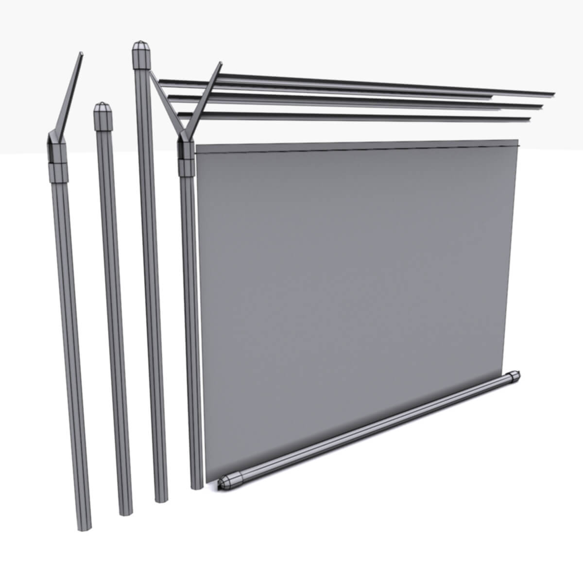 Low Poly Chain Link Fence Parts - 3D Model by blackraven37