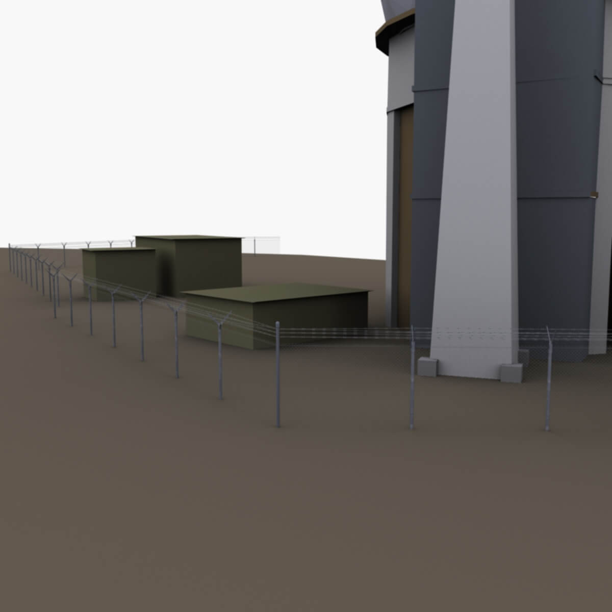 Low Poly Chain Link Fence Parts - 3D Model by blackraven37