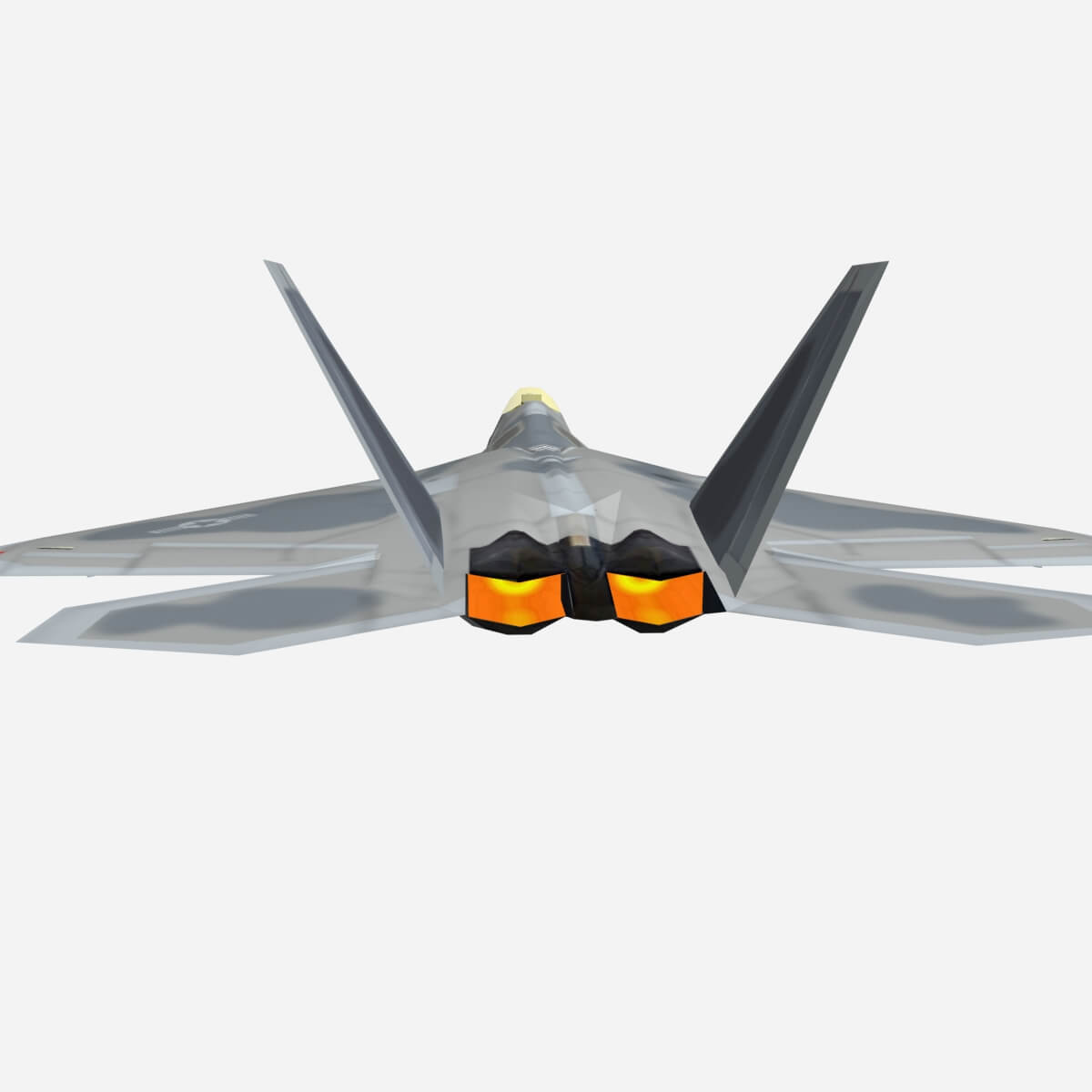 Low Poly F22 Raptor - 3D Model by blackraven37