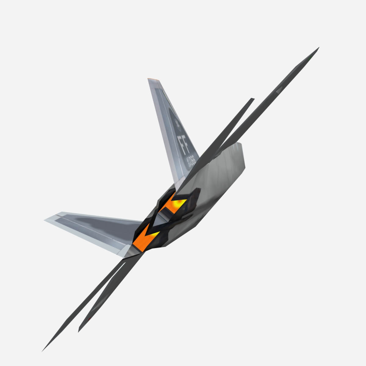 Low Poly F22 Raptor - 3D Model by blackraven37